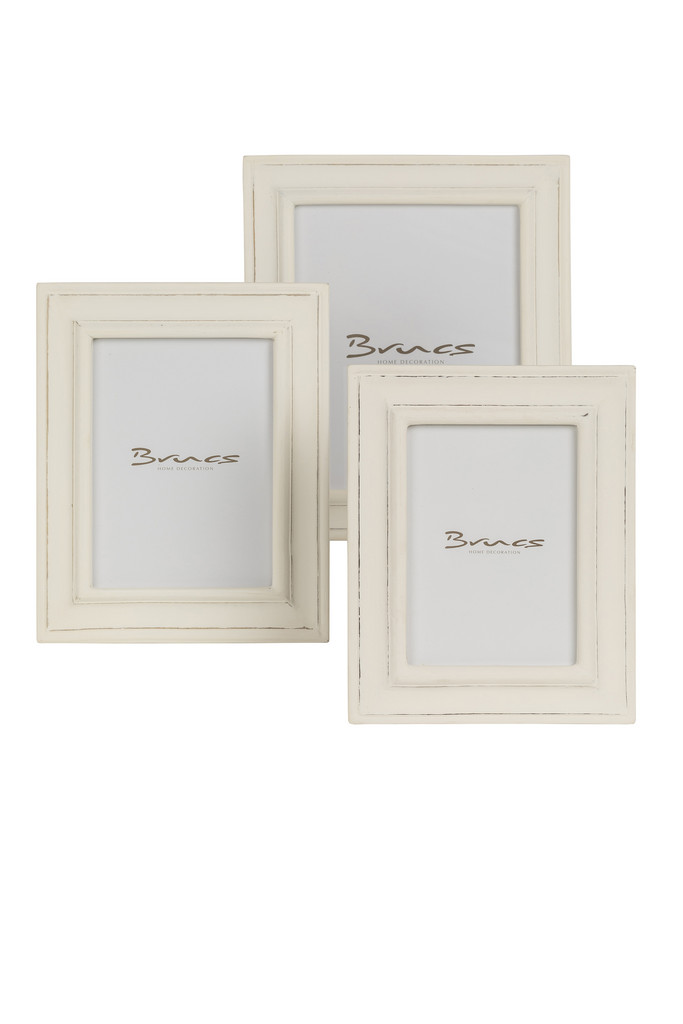 PHOTO FRAMES: 13x18 cm WHITE WOOD PHOTOFRAME