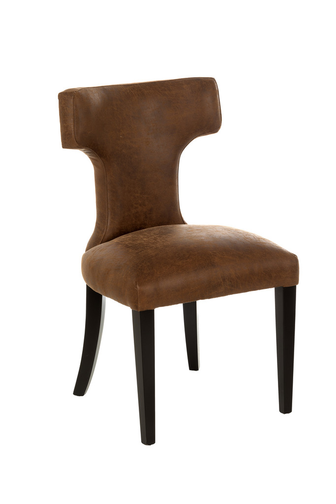 CHAIRS: PALMA CHAIR FABRIC BUFFALO 44 BLACK LEGS