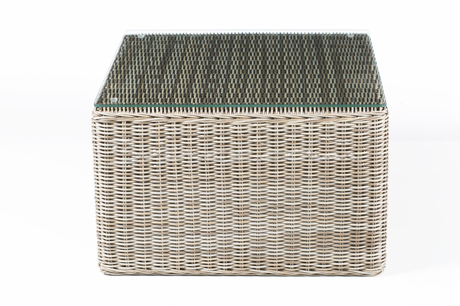 SIDE TABLES: UQLAT SYNTHETIC RATTAN WITH GLASS COFFEE TABLE