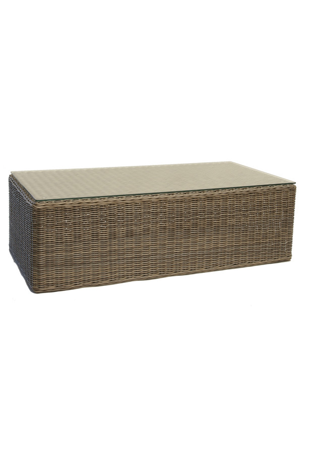 OUTDOOR FURNITURE: UQLAT SYNTHETIC RATTAN WITH GLASS COFFEE TABLE