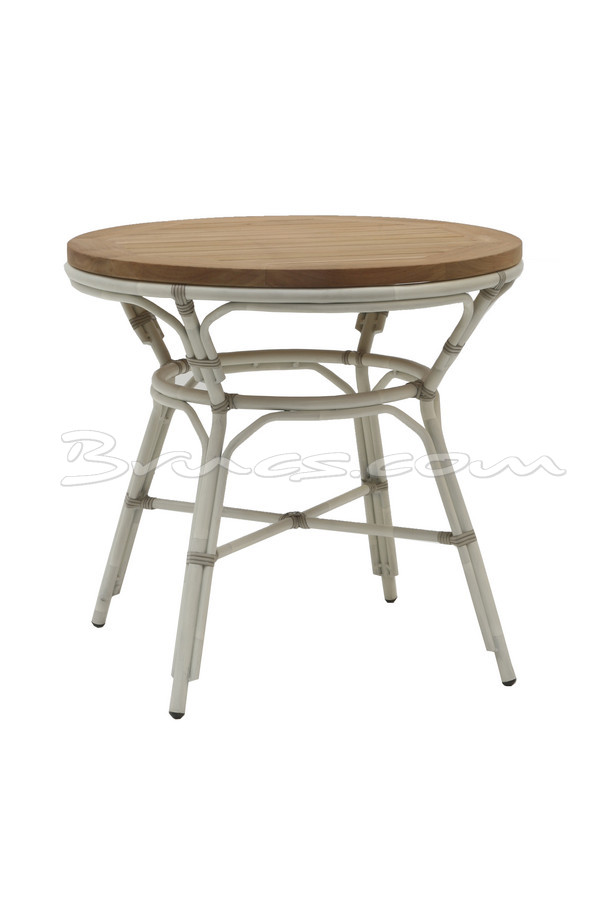 DINING TABLES: PARACAS ALUMINIUM, TEKA & SYNTHETIC IVORY TABLE