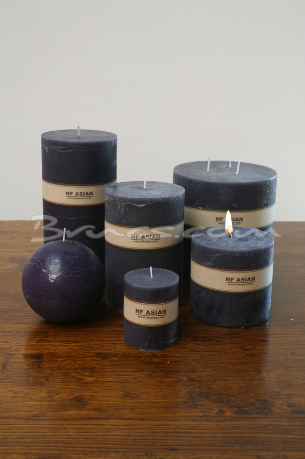 VELAS : VELON RUSTICO C/GRIS-MORADO 10 x 10